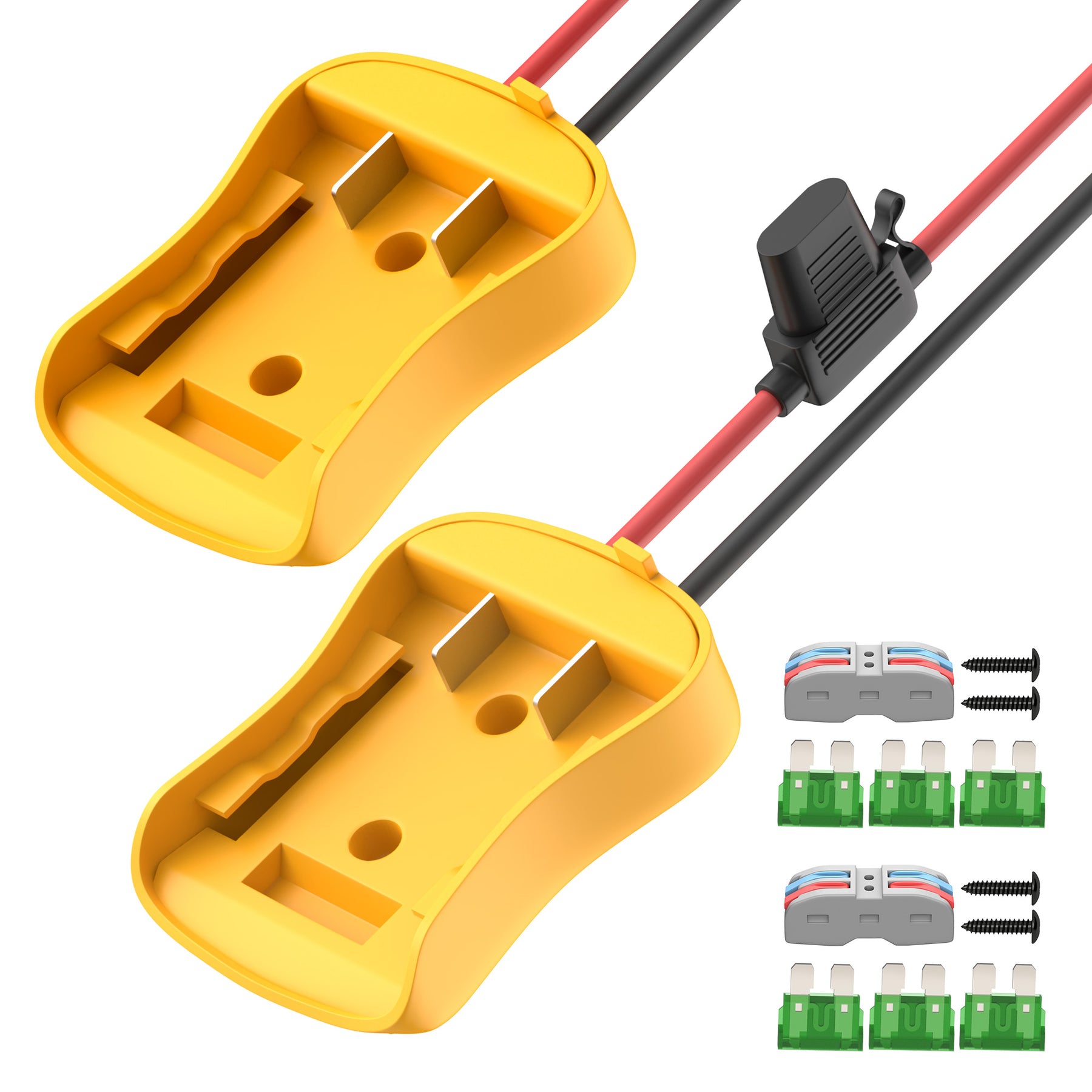 Dewalt 20V to Power Wheels Battery Adapter Kit - 12 AWG Wire, Fuse & C ...