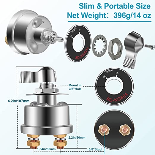 12-48V 800A ON OFF Aluminum Heavy Duty Battery Isolator Switch – DAIER