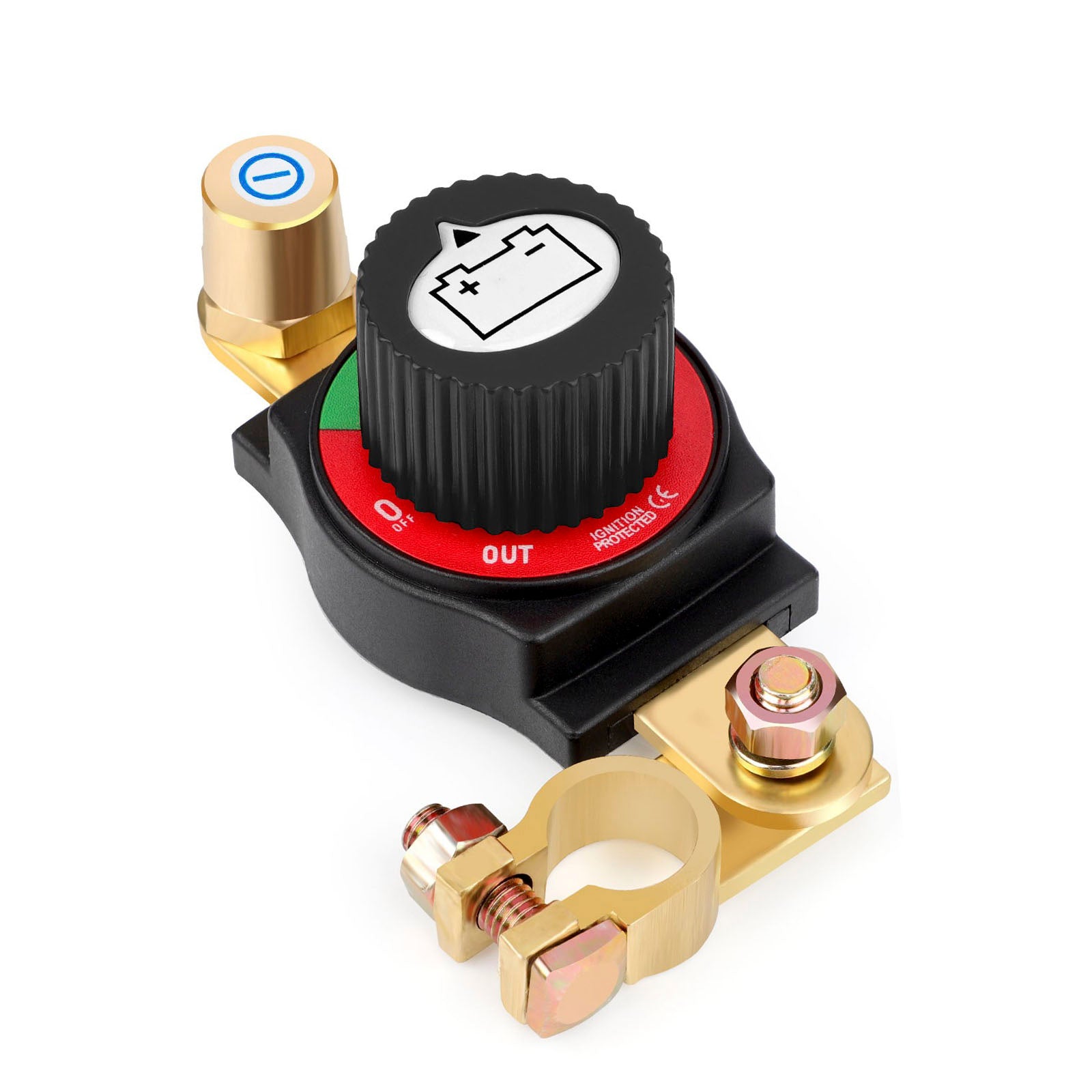 300A 12-48V DC Negative Top Post Battery Disconnect Switch Isolator wi ...