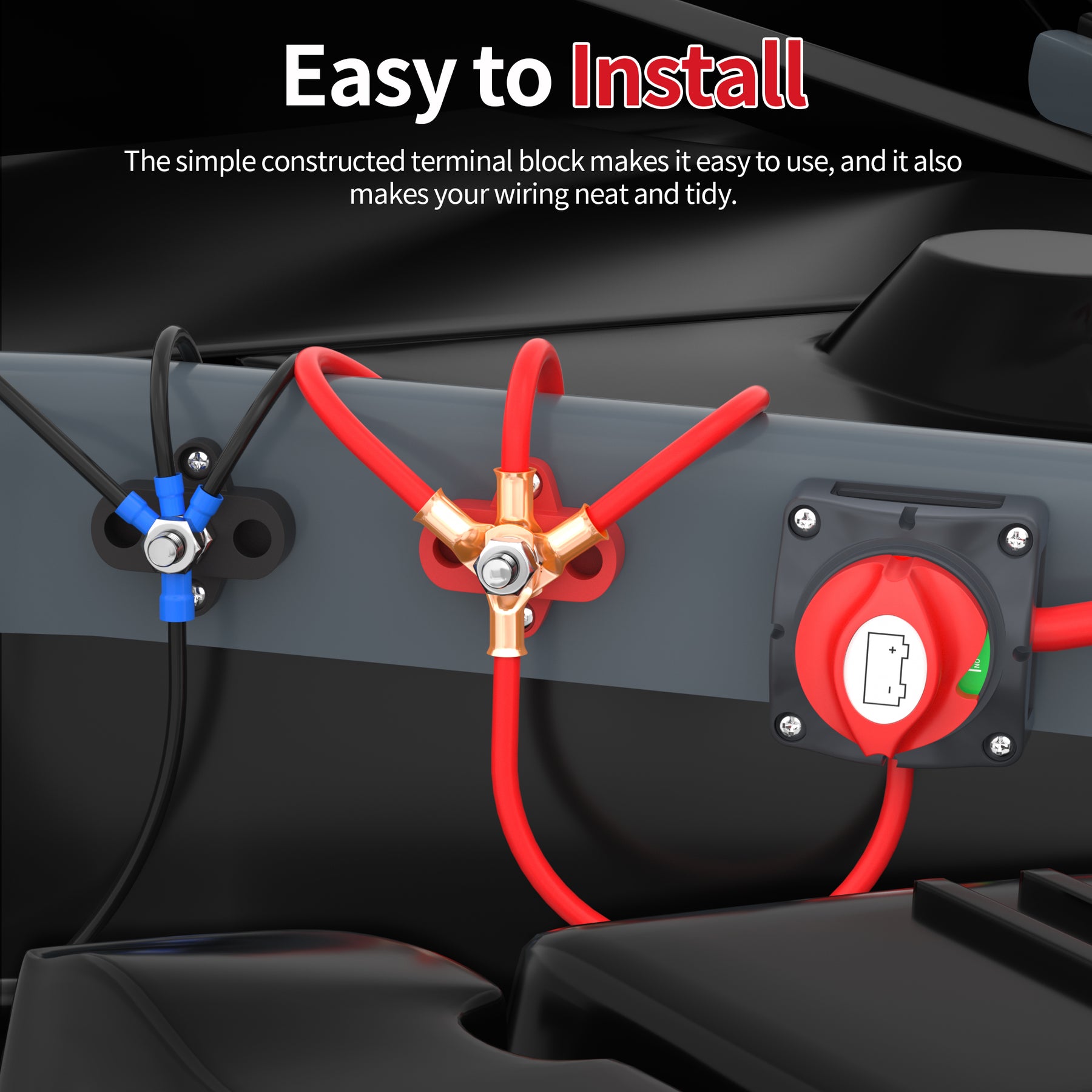 BB1-1 M10/M8/M6 Single Post Power Battery Distribution Block – DAIER