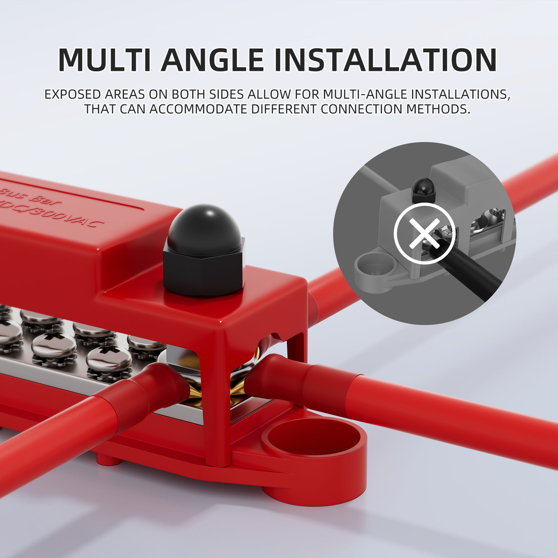 275A Power Terminal Block with 2x3/8" Stud and 10×M4( #8) Screw – DAIER
