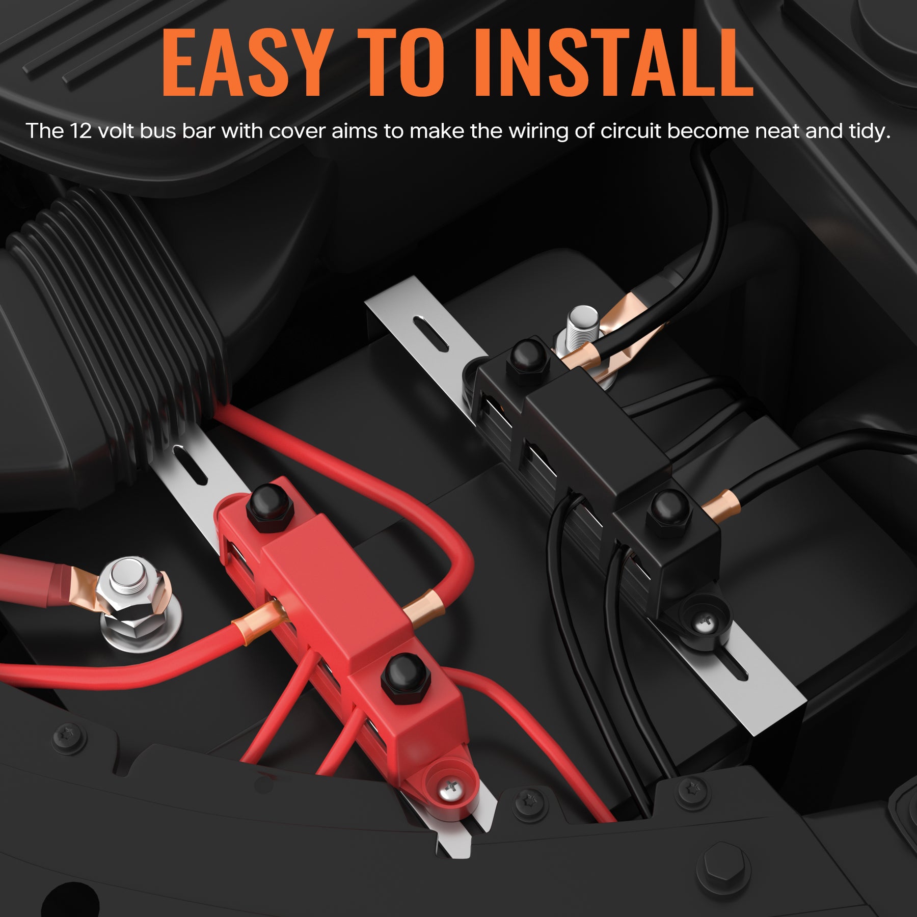 400A Bus Bar Terminal Block with 4x3/8"(M10) or 5/16"(M8) Studs – DAIER