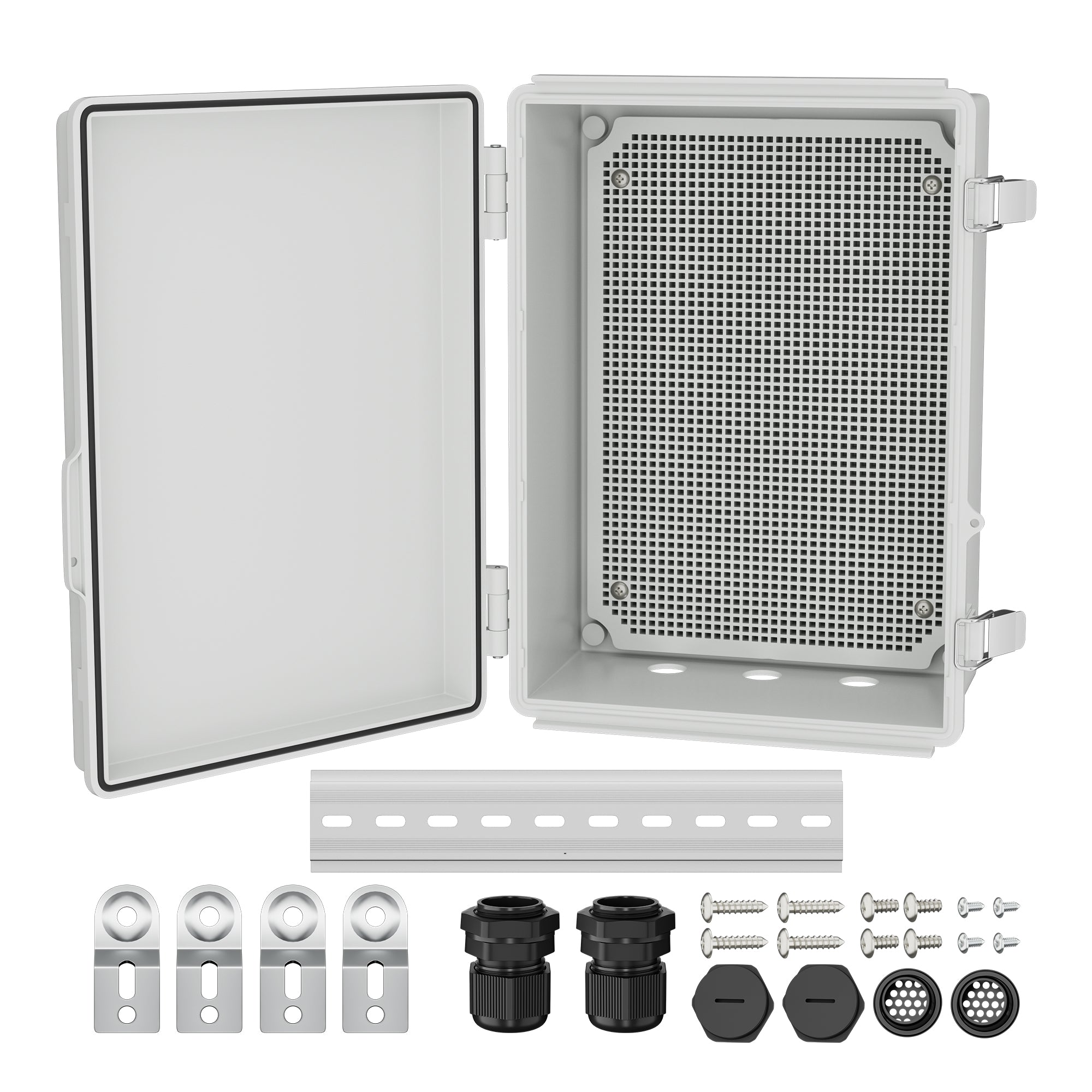 Wall-Mounted ABS Plastic Outdoor Electrical Junction Box - 13.8"x9.8"x ...