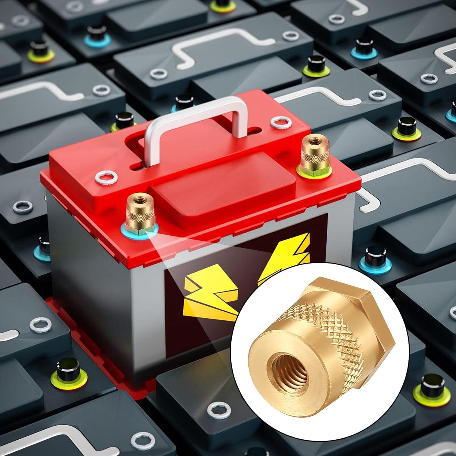 Automotive Battery Terminal Post Converters Knurled M8 Threaded to SAE – DAIER