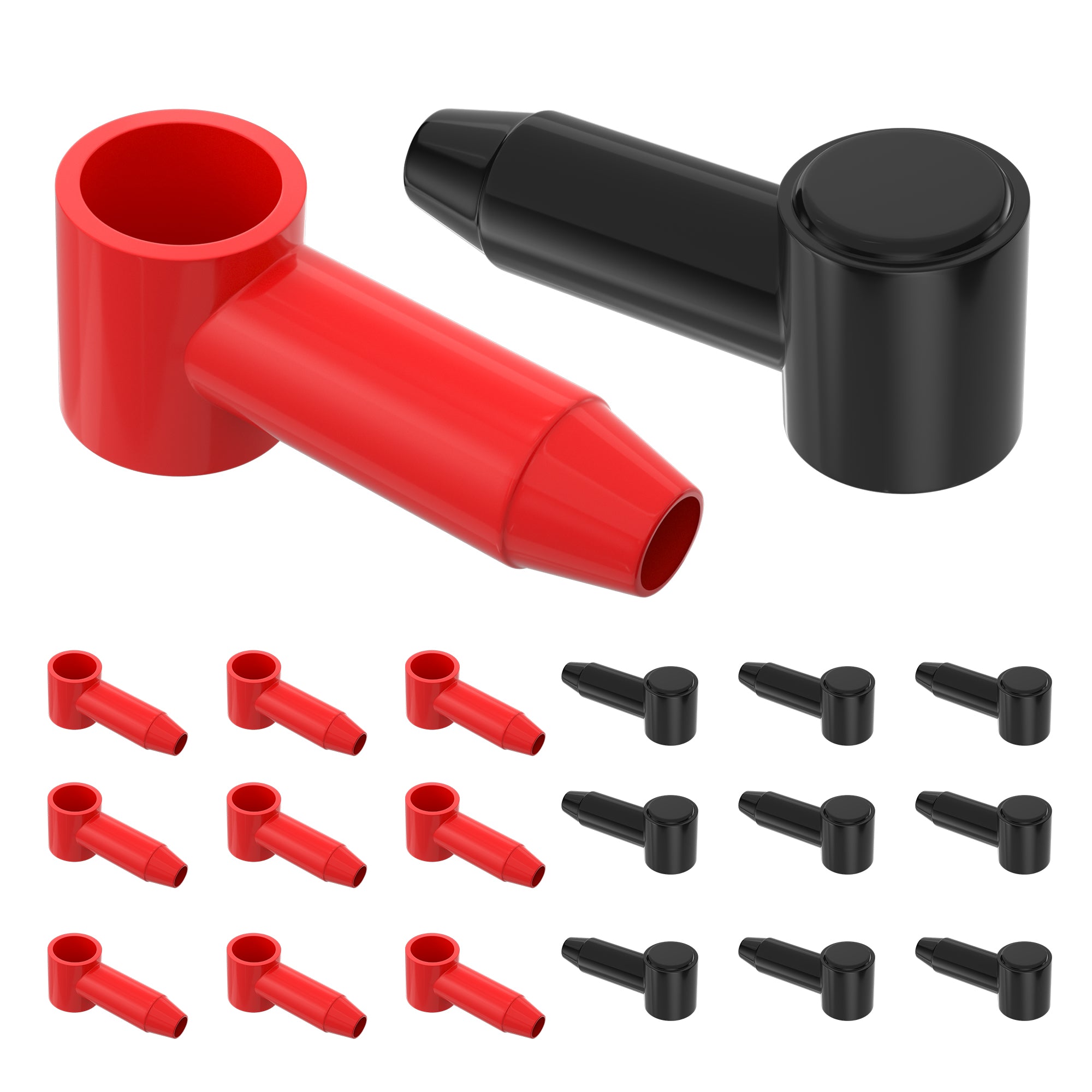 10 Sets 10AWG-4AWG Silicone Battery Terminal Cover for Alternator Batt ...
