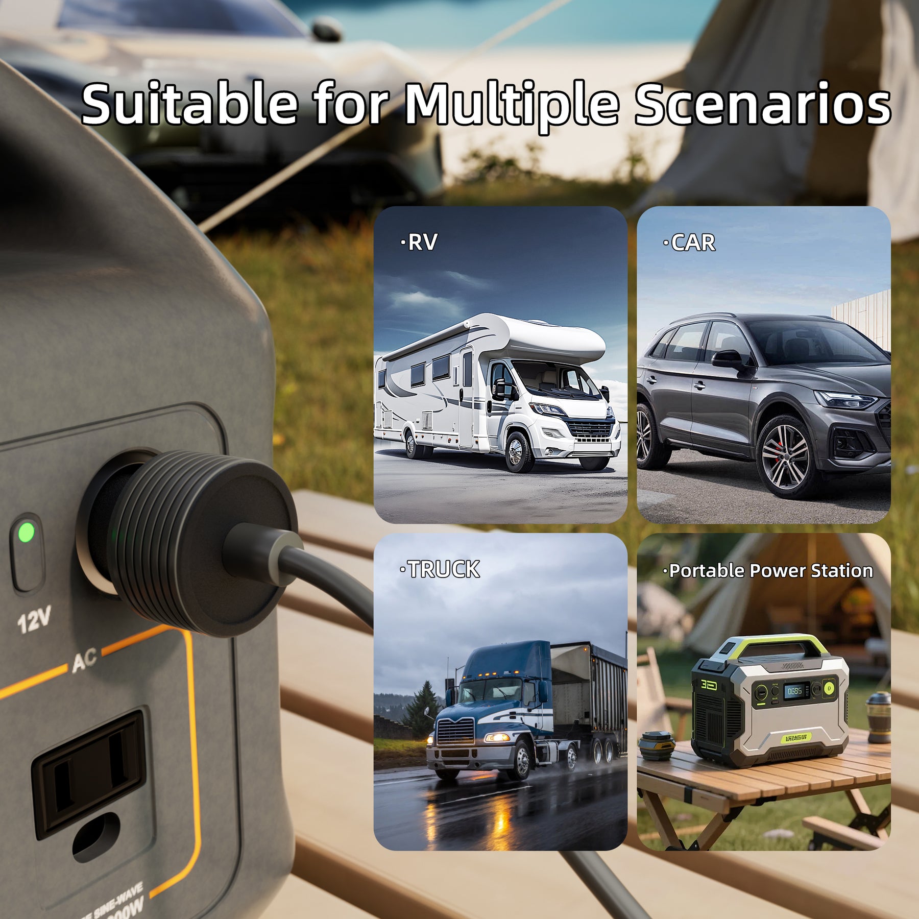 Starlink Gen 3 Car Charger | 12V/24V to 57V Step-Up Power Cable | 4.5A ...