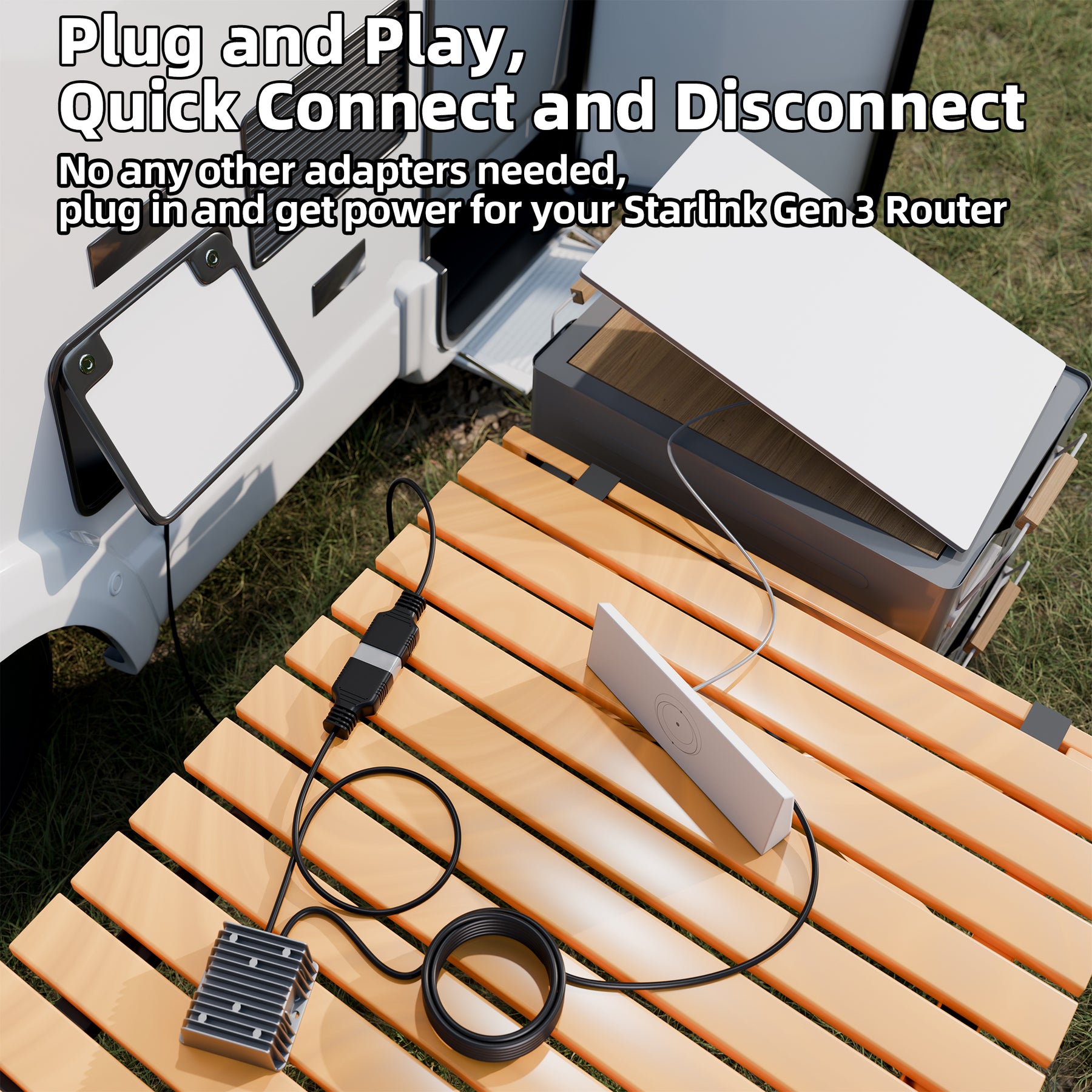 Starlink Gen 3 Router Power Adapter 12V/24V to 57V Converter with Ande ...