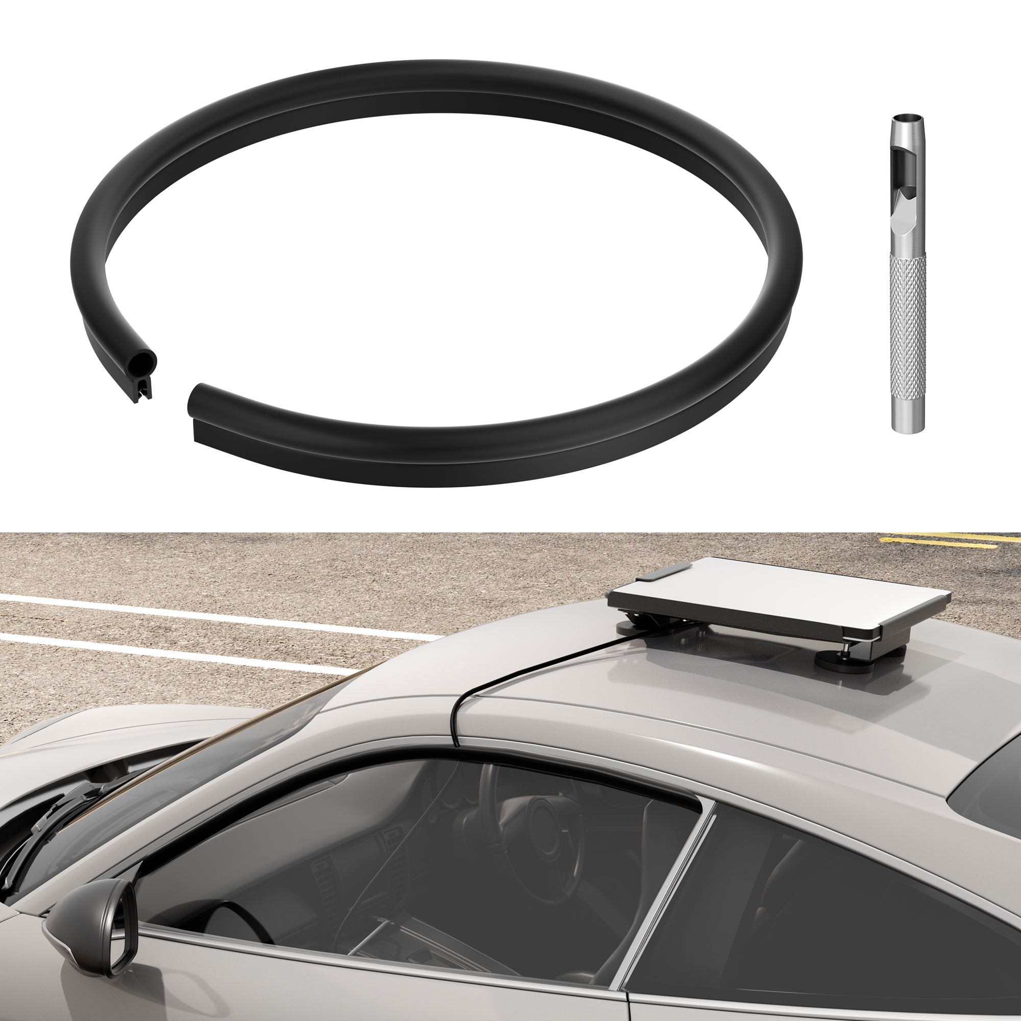 Automotive Trim Seal with Top Bulb for Starlink Cable Pass-Through – DAIER