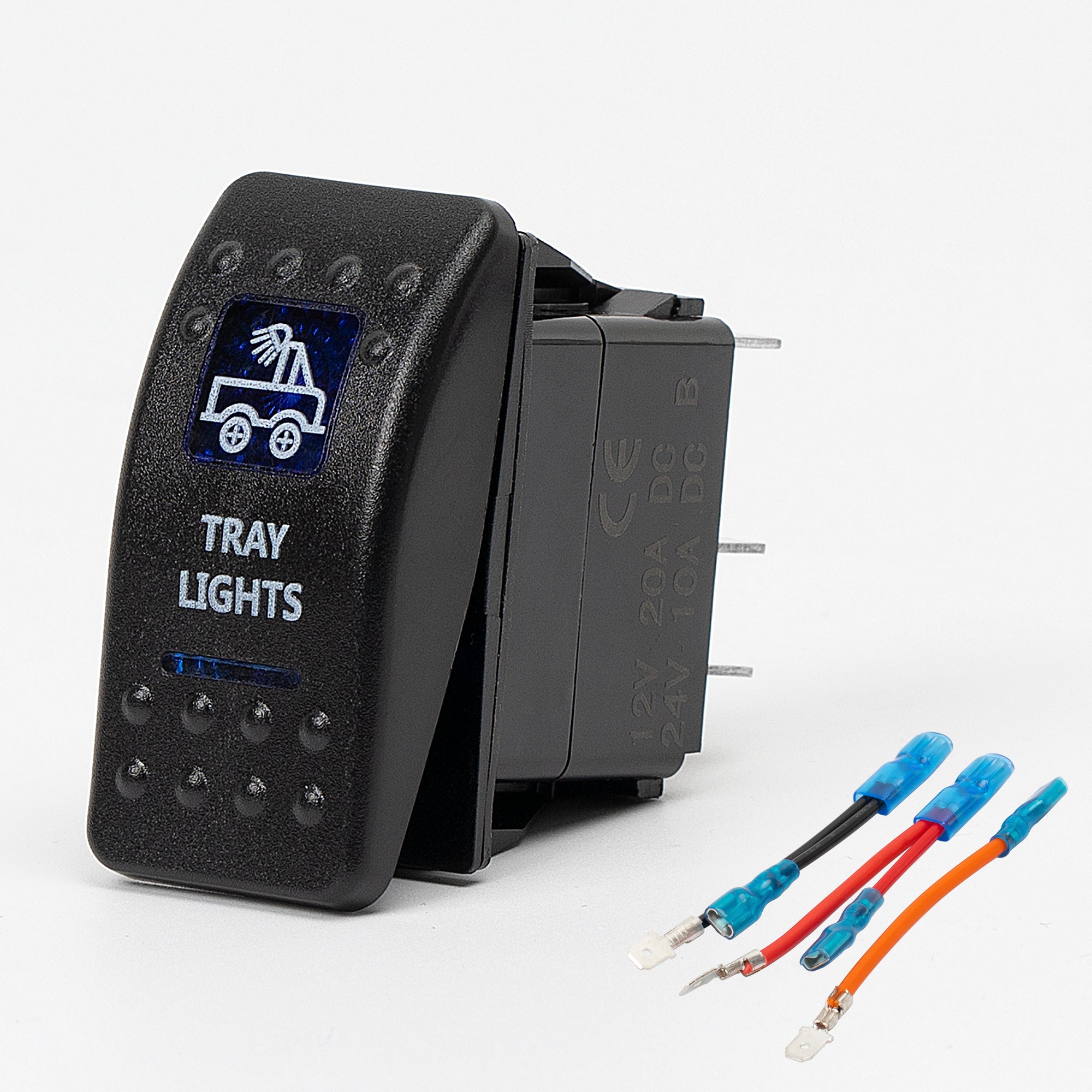 Tray Lights Rocker Switch - 5Pin Printed ON OFF with Jumper Wire Set ...