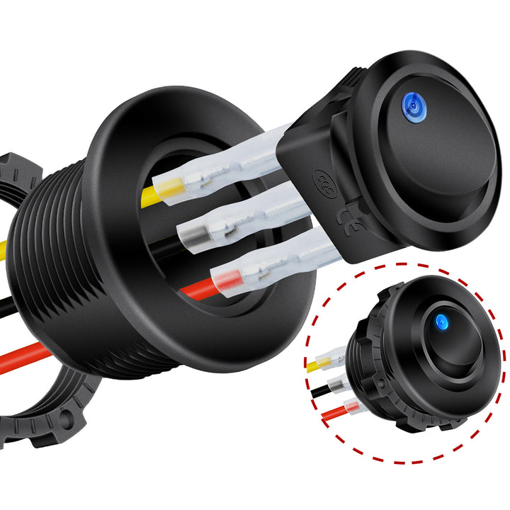 dpst round rocker switch