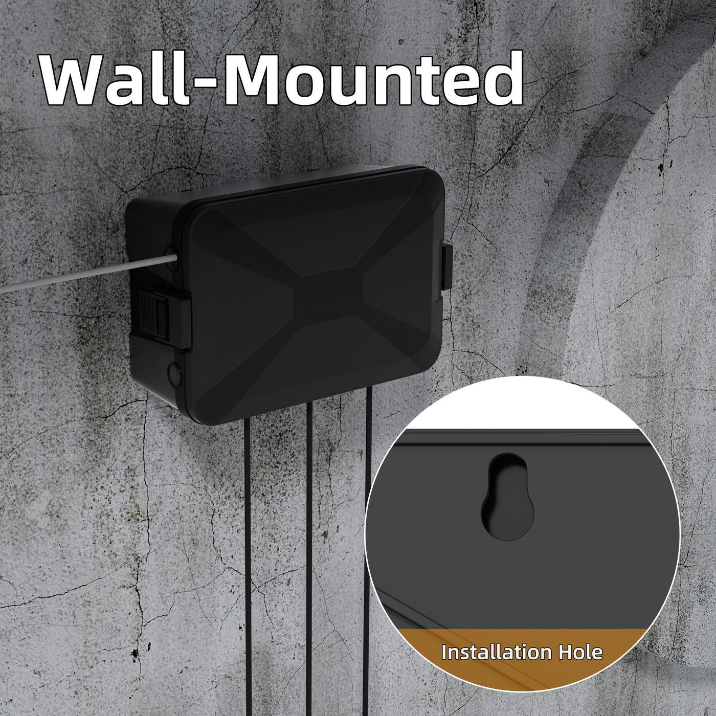 Large Outdoor Plastic Weatherproof Extension Cord Box for Outlet Plug ...