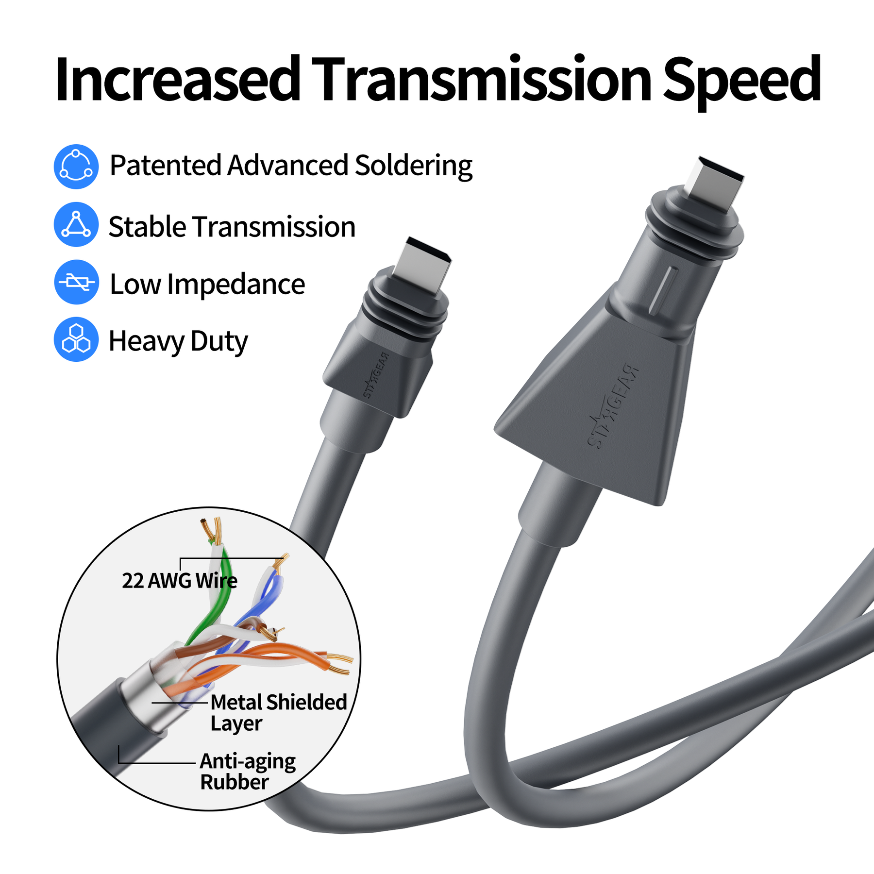 Starlink Flat High Performance Replacement Extension Cable - 10M/32.8F ...