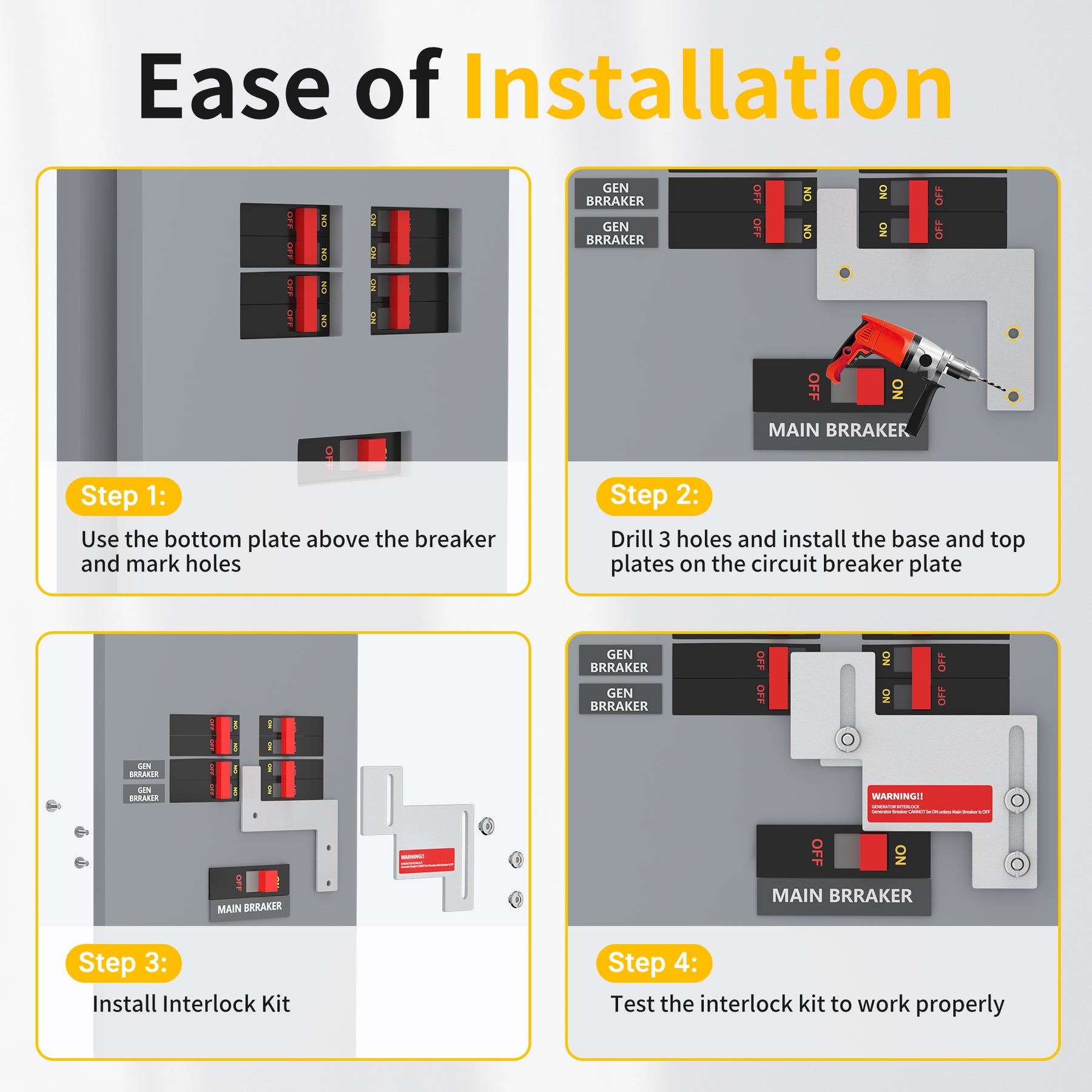 Generator Interlock Kit - Cutler Hammer BR and CH Series 150/200A (BR ...