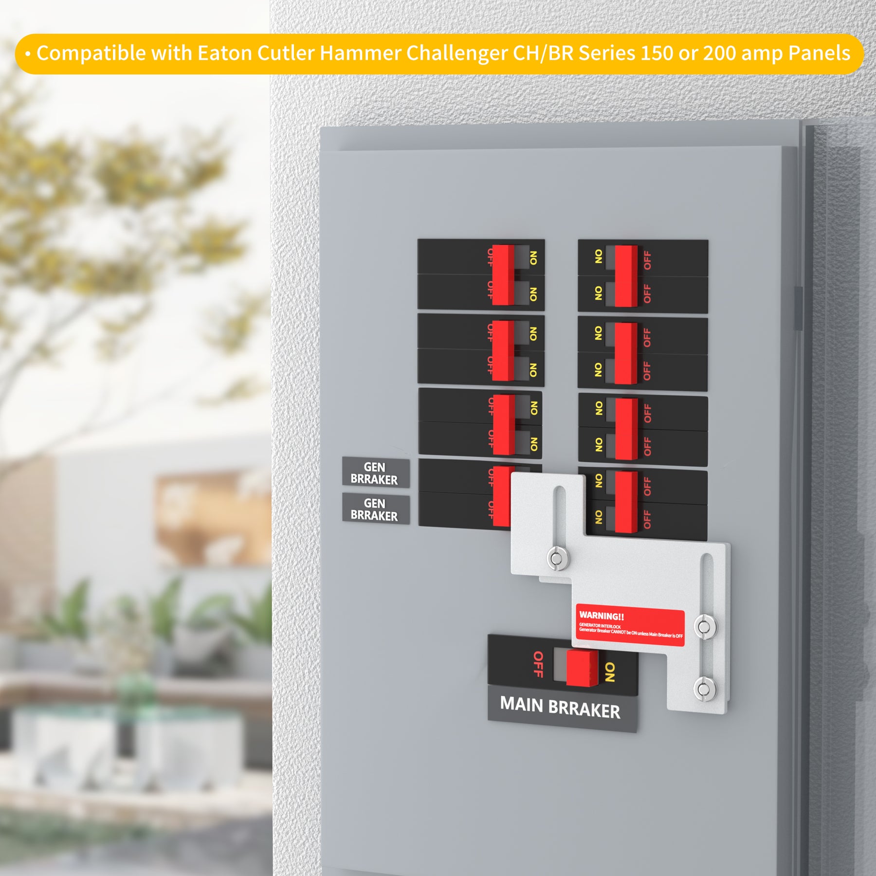 Generator Interlock Kit - Cutler Hammer BR and CH Series 150/200A (BR ...