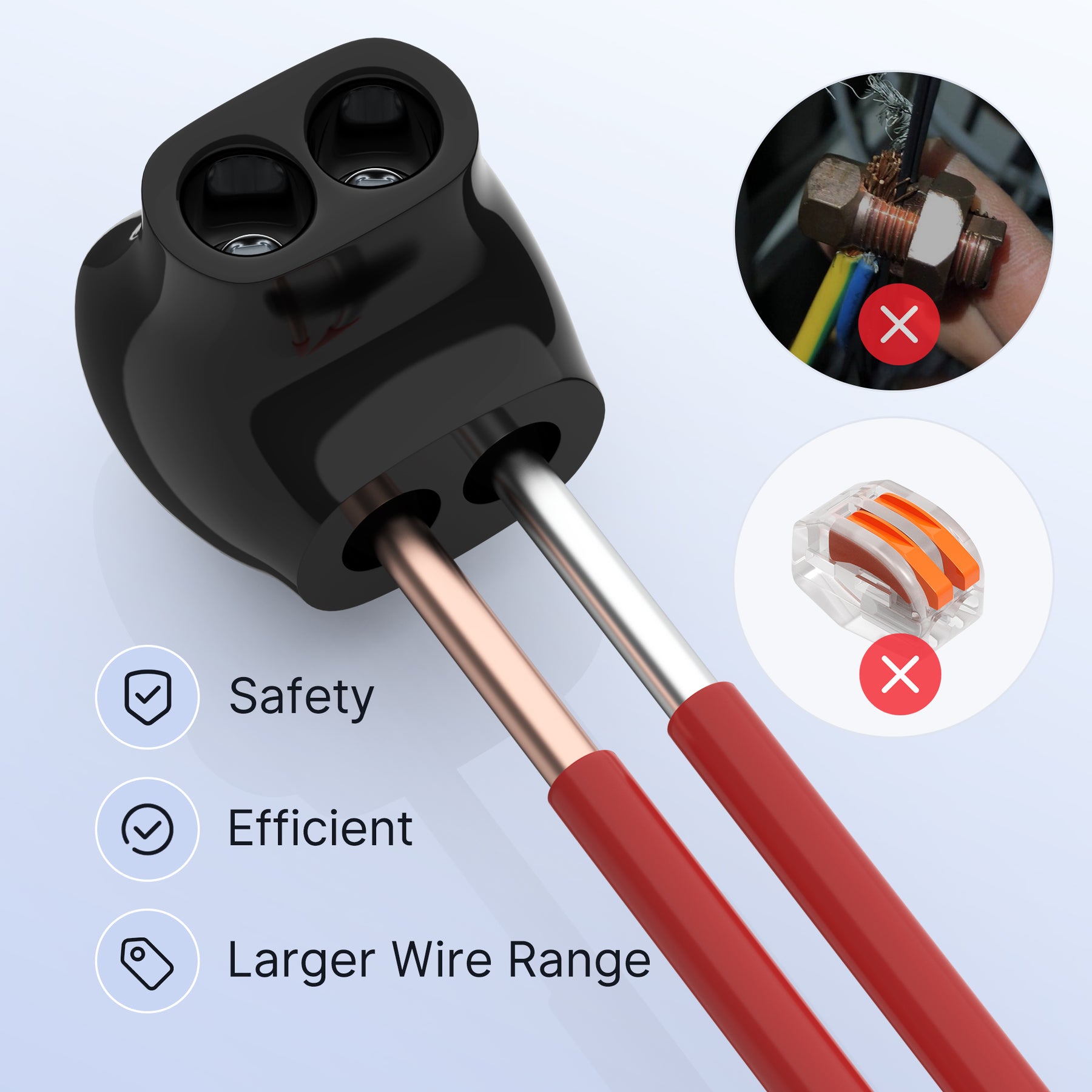 4-14AWG Dual Ports Single-Side Entry Multi-Tap Pre-Insulated Connector ...