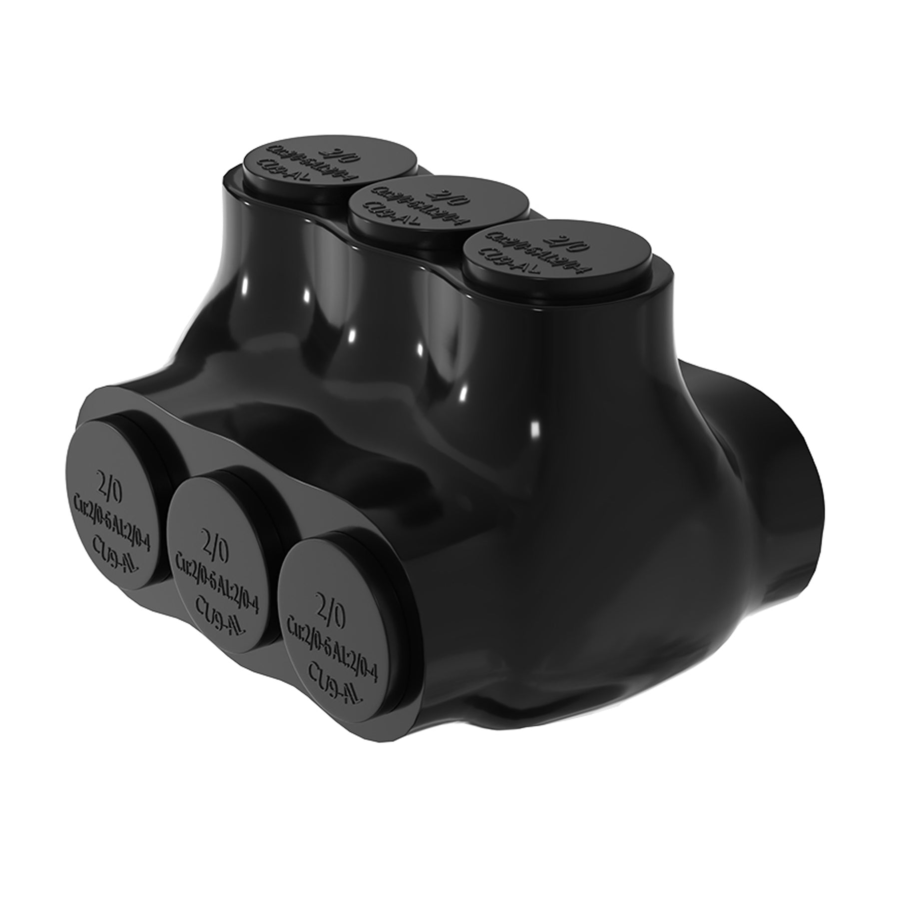 2/0-6AWG 3 Port Dual Entry Pre-Insulated Splice Power Wire Connector ...