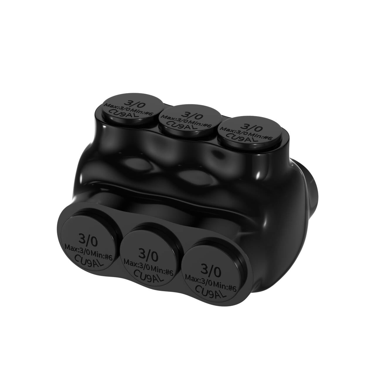 3/0 AWG - 6 AWG 3 Port Dual Entry Multi-tap Aluminum to Copper Connect ...