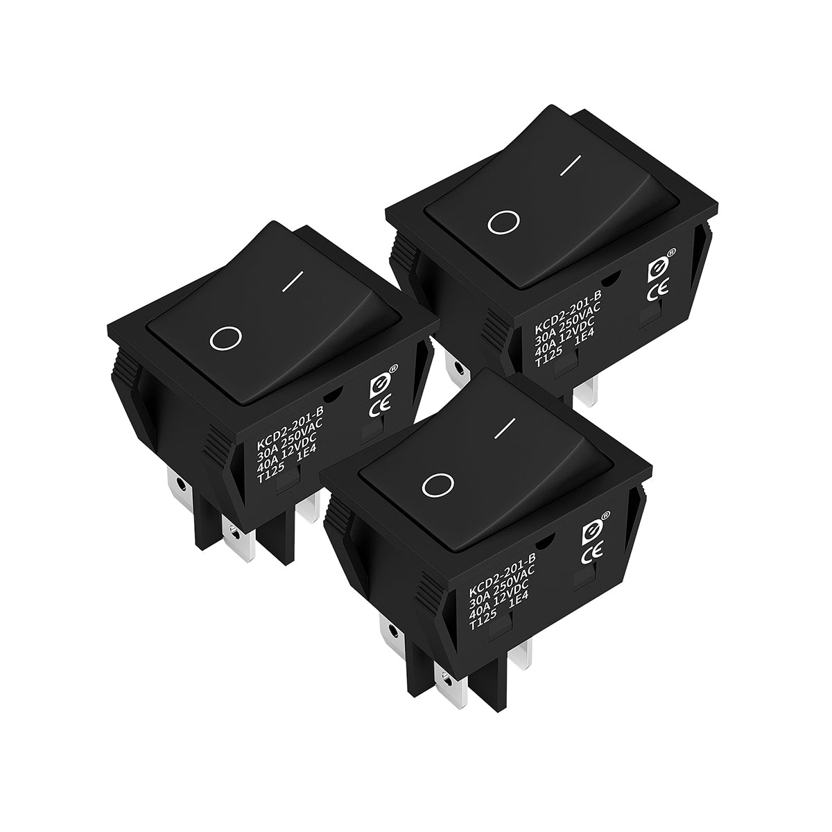 3Pcs 40A 12VDC DPST ON OFF 4 Pins KCD4 Rocker Switch – DAIER
