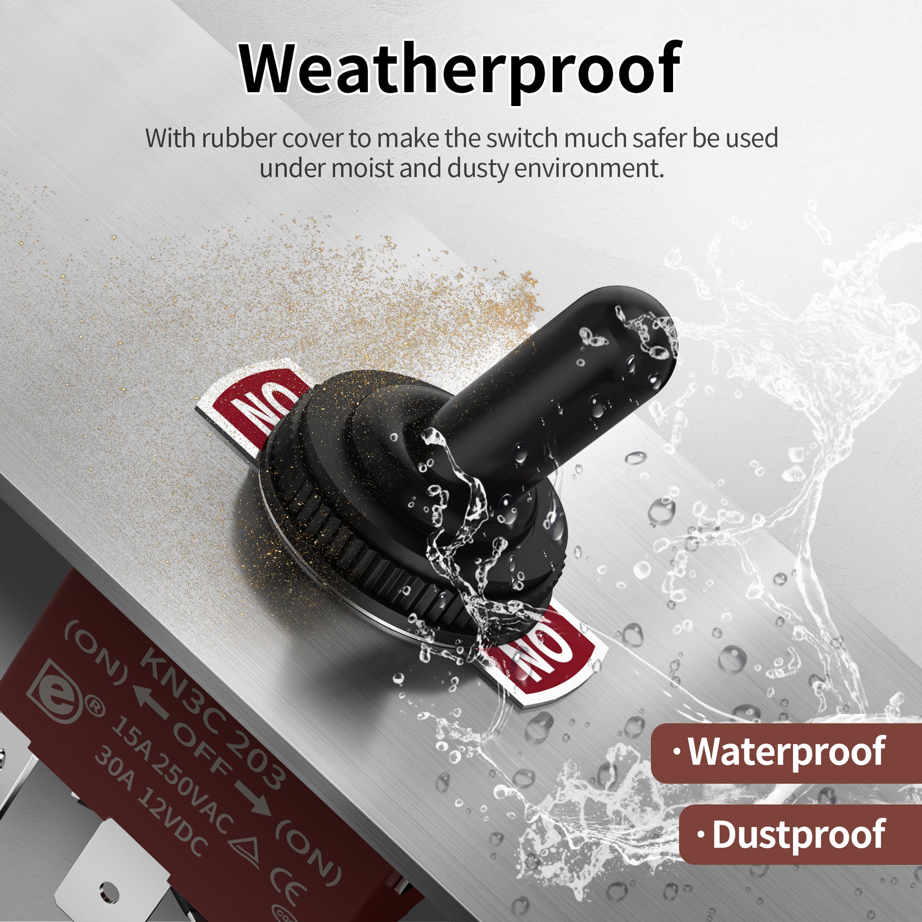 30A 12V DC DPDT Latching Reverse Polarity Toggle Switch with Waterproo ...