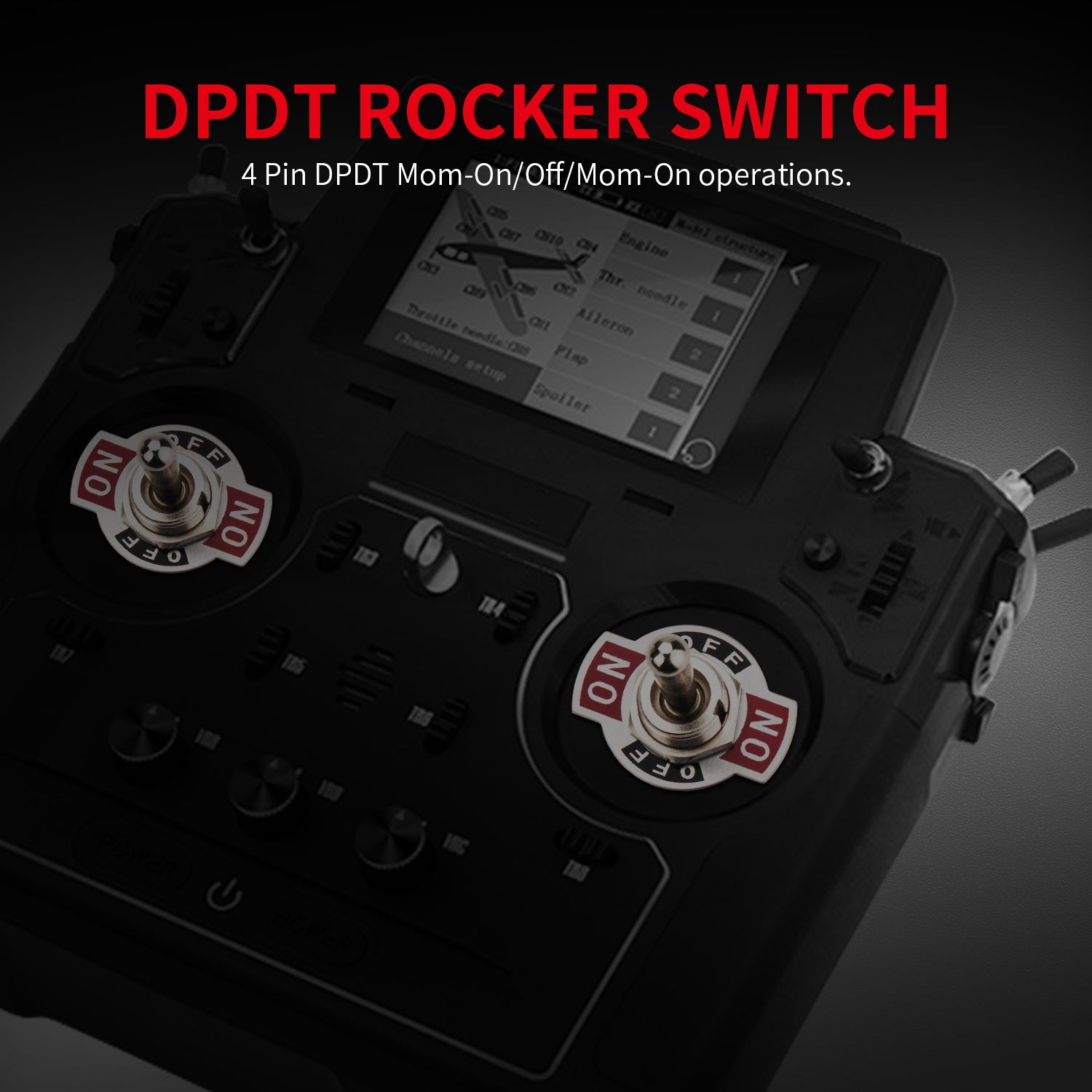 30A 12VDC / 15A 250VAC DPDT Momentary Reverse Polarity Toggle Switch w ...