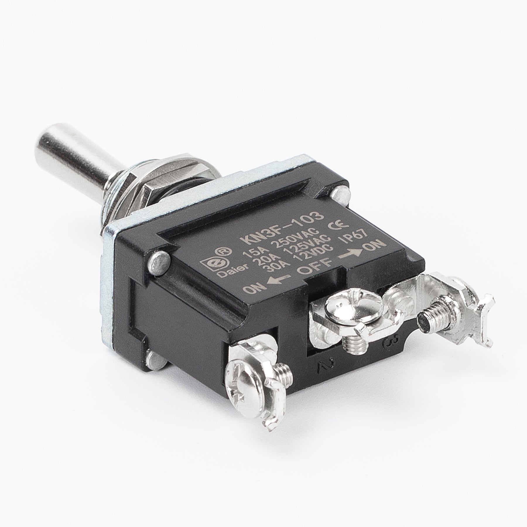 IP67 30A 12V SPDT ON-OFF-ON 3 Pin Waterproof Toggle Switch – DAIER