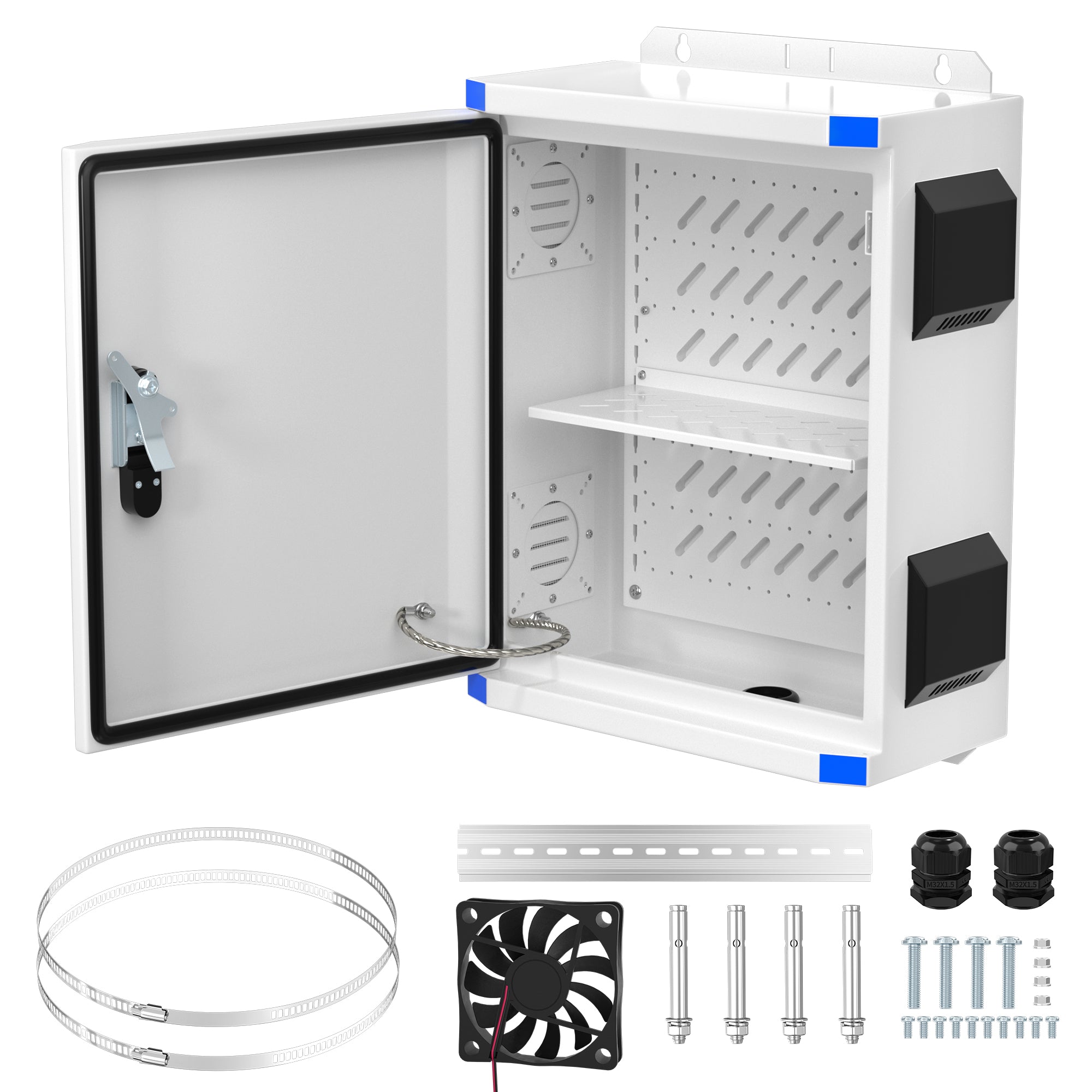 19.7"x15.7"x7.9" Outdoor Electrical Box NEMA Enclosure with 12V Cooling ...