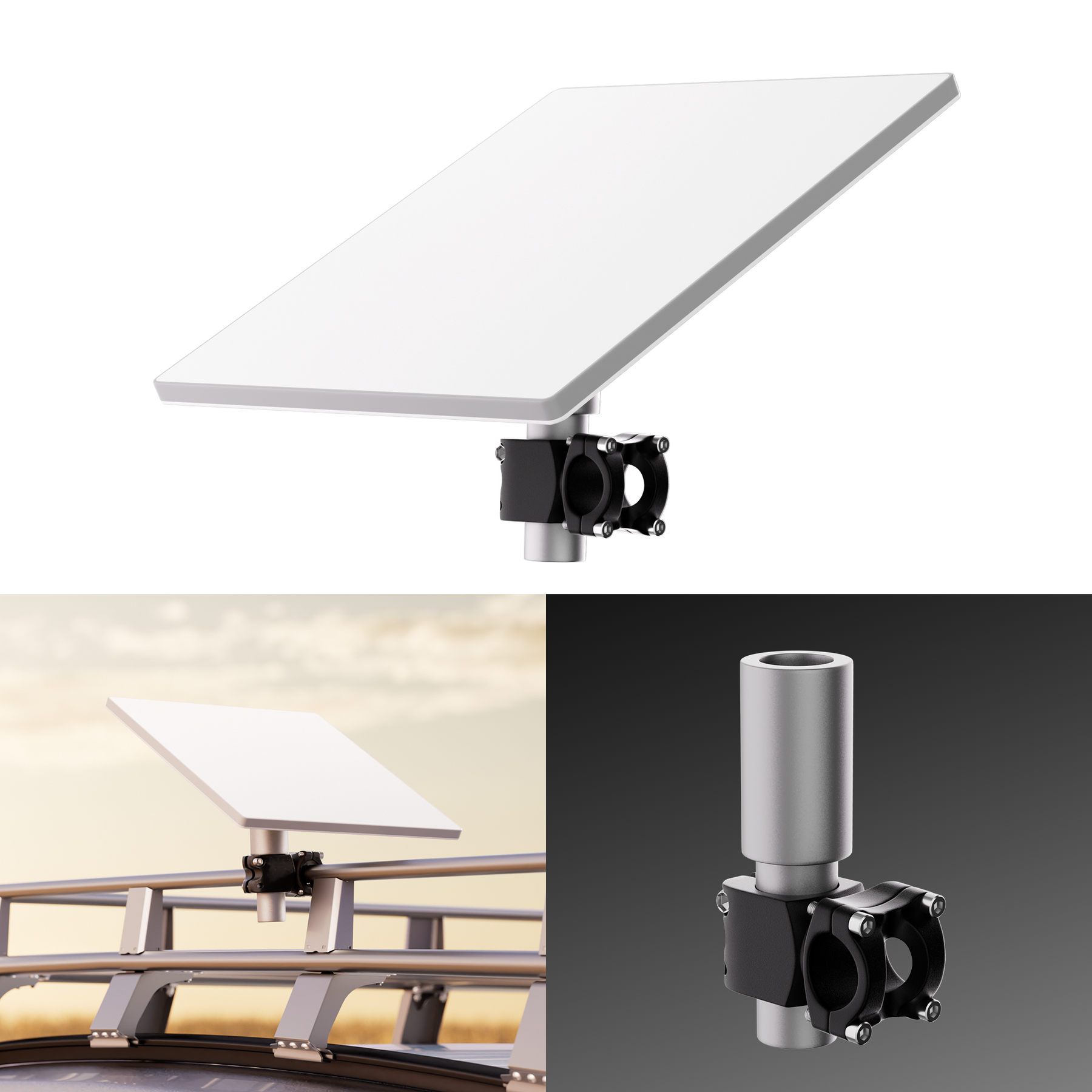 Starlink Mini Pole Mount Kit with Aluminum Alloy Pipe for 0.87"-1.04 ...