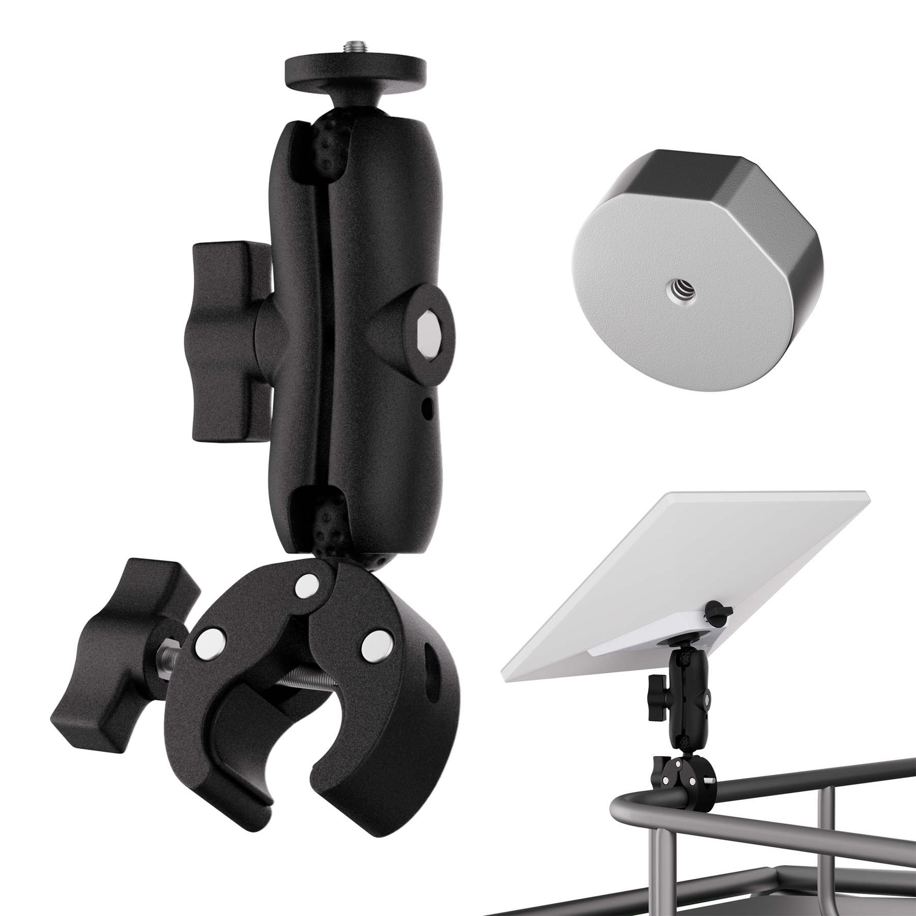 Starlink Mini Clamp with Double Ball Head Magic Arm and Tripod Adapter ...