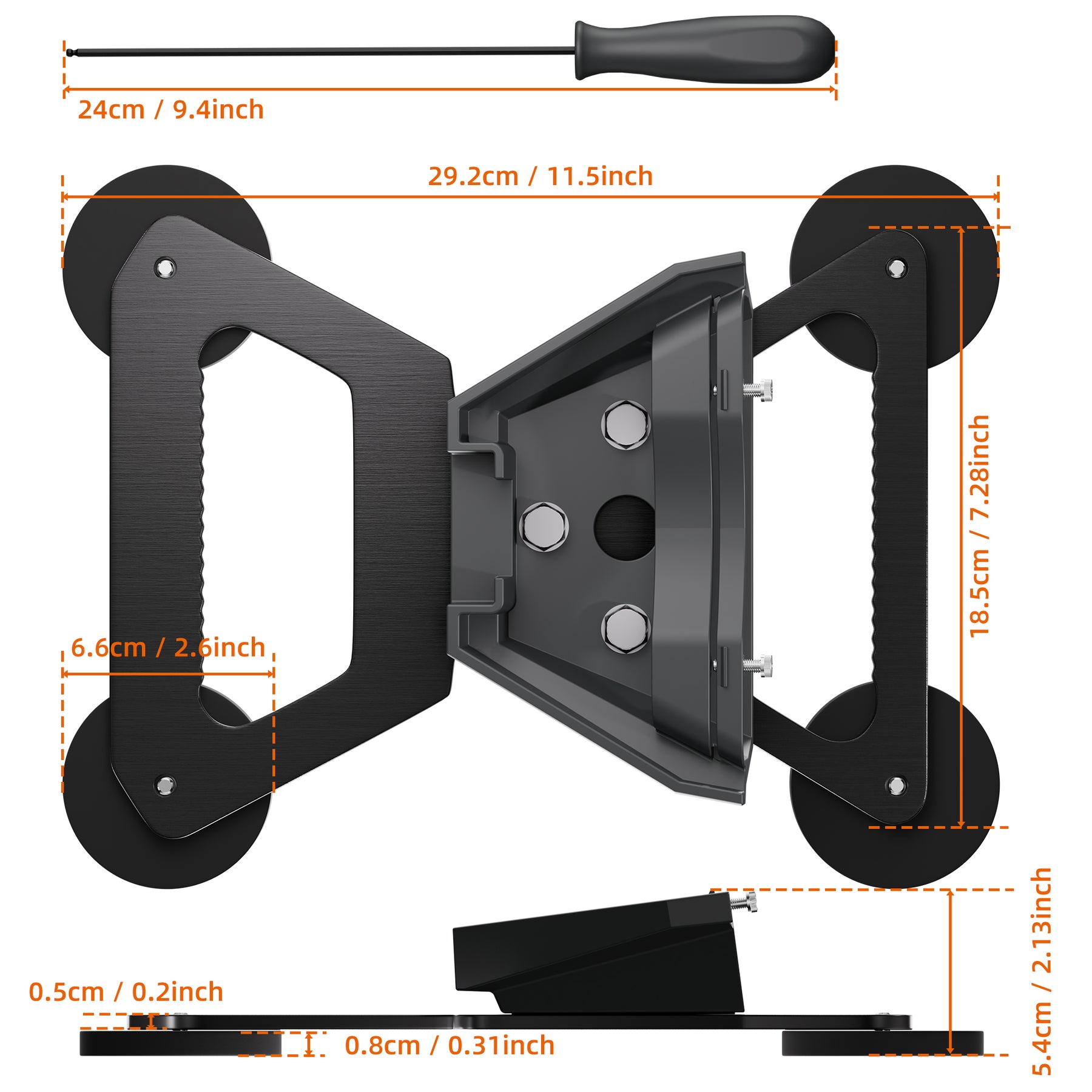 Starlink Mini Magnetic Roof Mount with Anti-Theft Lock No-Drill for Ve ...