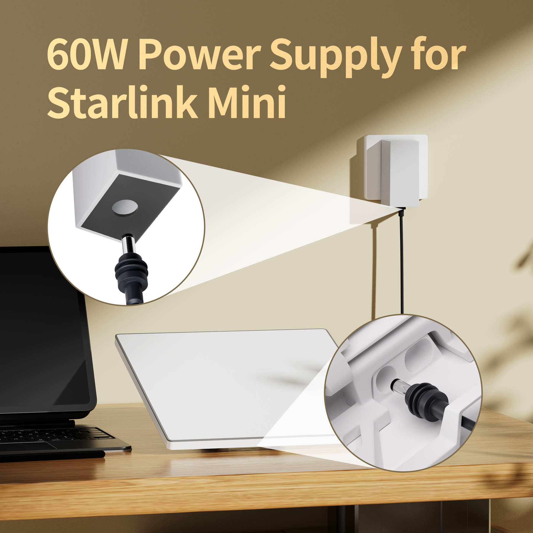 Starlink Mini Power Supply 60W AC Adapter with 100-240V Global Voltage ...