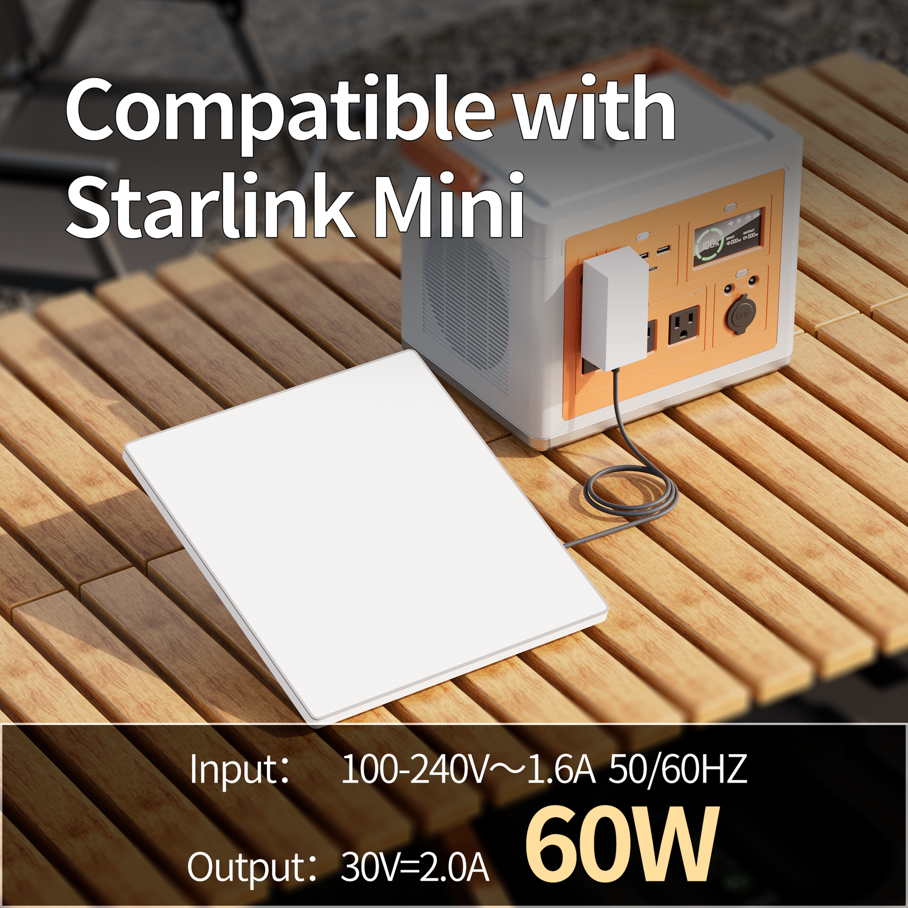 Starlink Mini Power Supply 60W AC Adapter with 100-240V Global Voltage ...