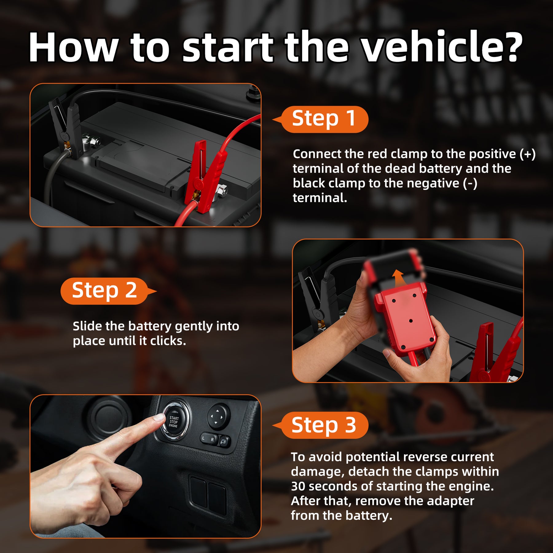Milwaukee M18 Battery Adapter for Car Jump Starter | 2FT 8AWG or 6FT 1 ...