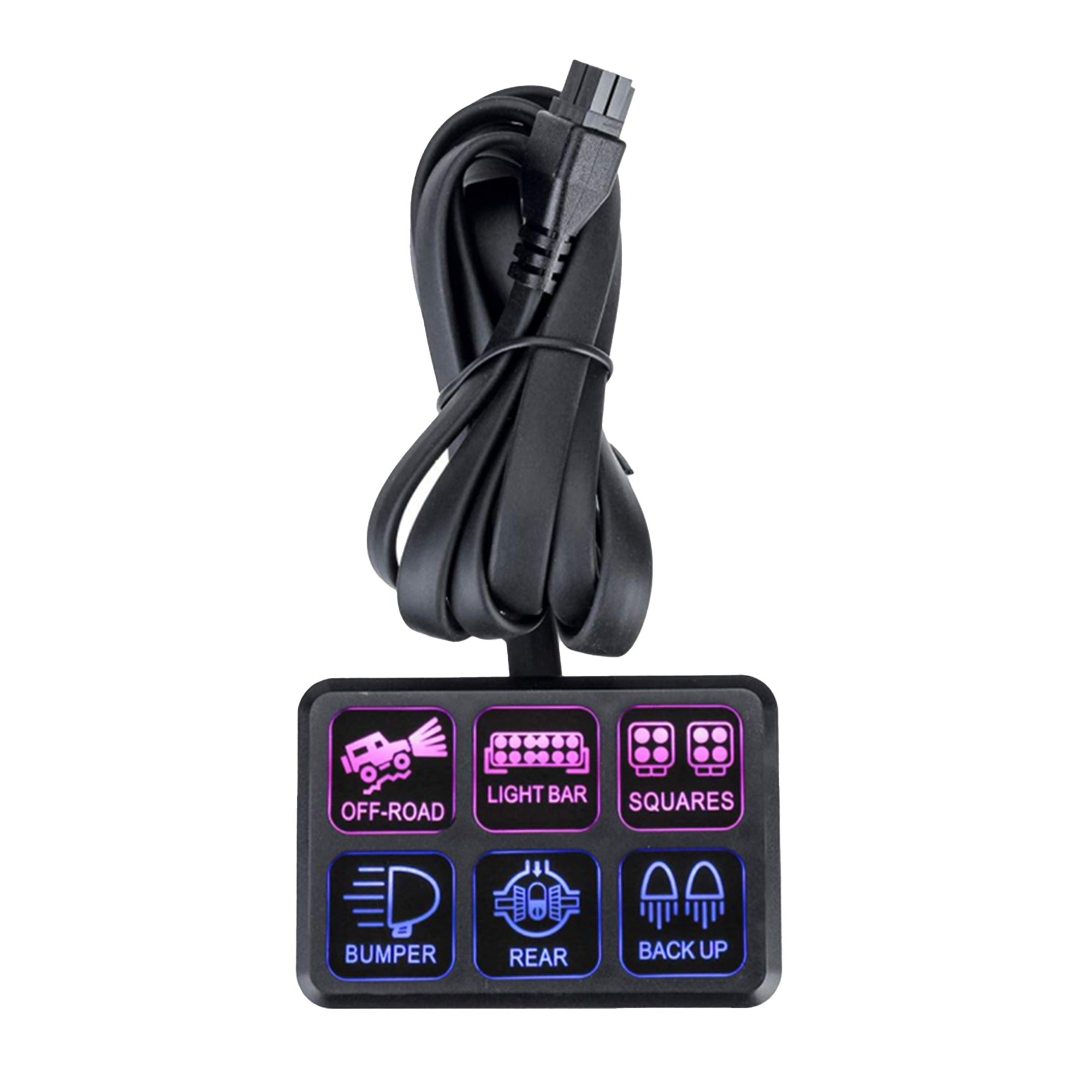 Blue LED 6 Gang Switch Panel Electronic Relay System Circuit Control B ...