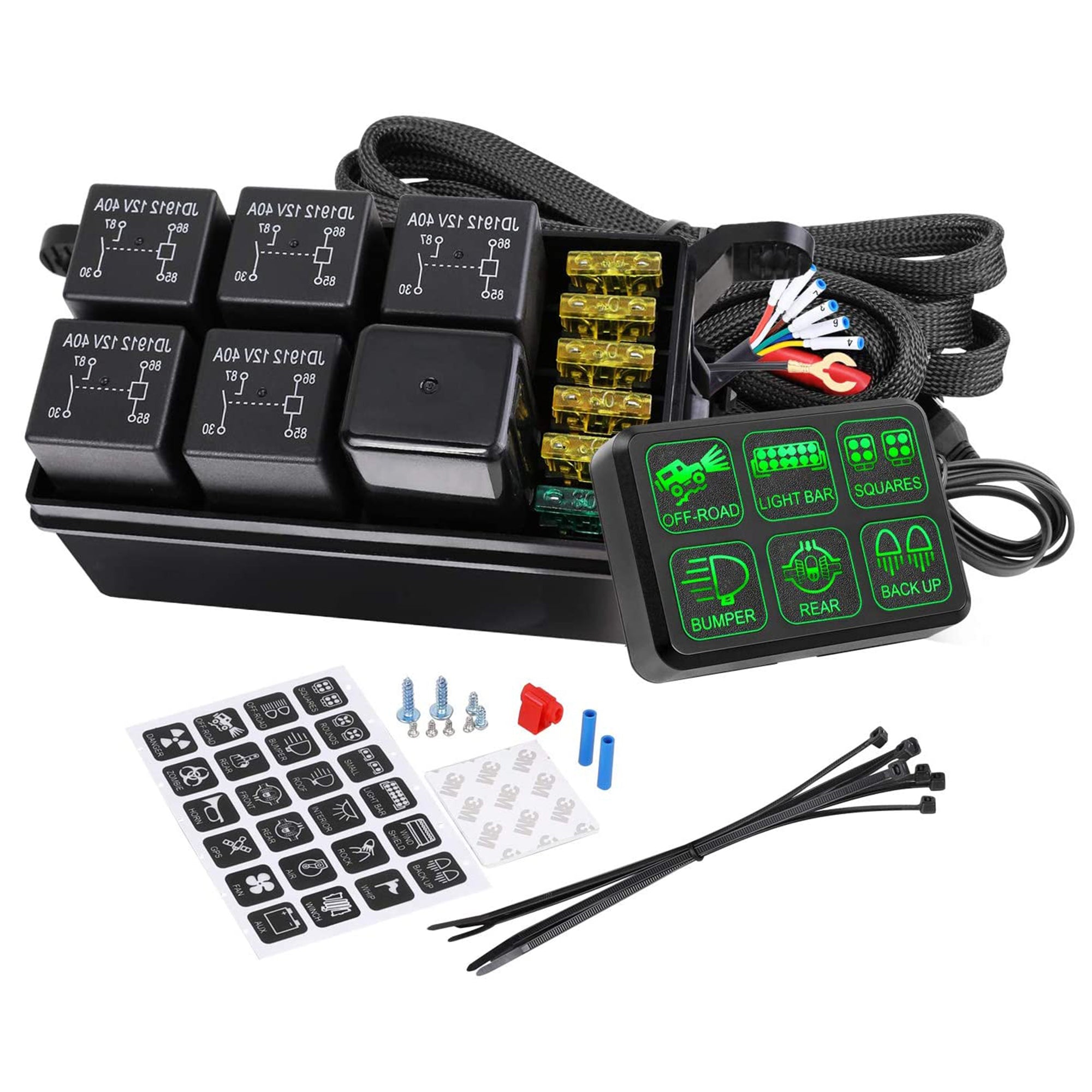 Universal 6 Gang Switch Panel Electronic Relay System Control Box – DAIER