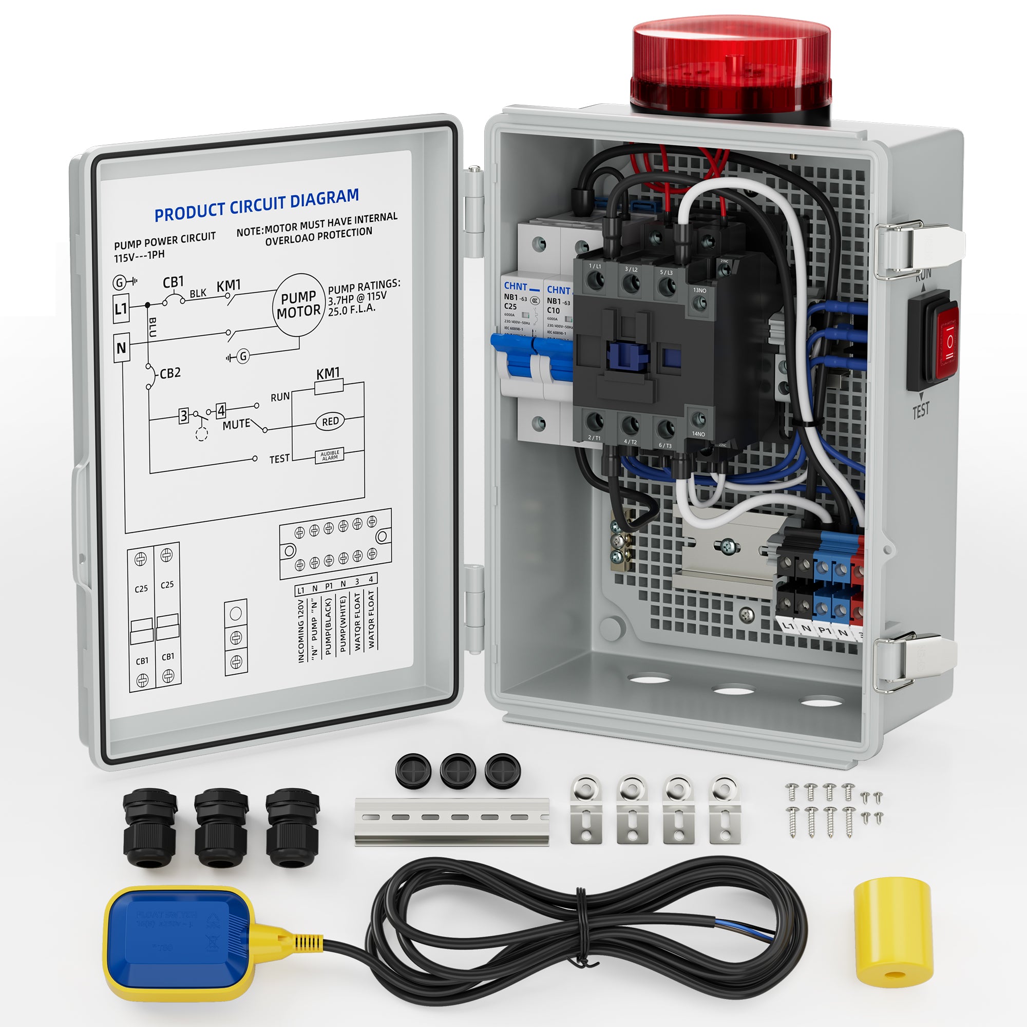 Automatic High Water Alarm for Sump Pump Systems with 110dB Alarm – DAIER