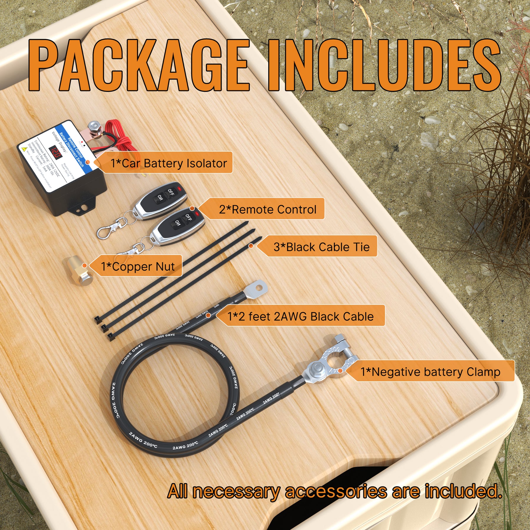 240A 12VDC LED Display Remote Control Battery Disconnect Switch Kit – DAIER