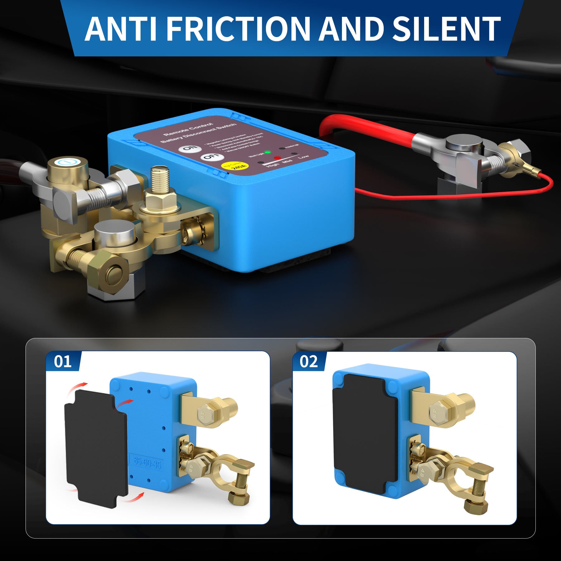 12V/24V 240A Automatic Disconnect ON-OFF Remote Control Battery Discon ...