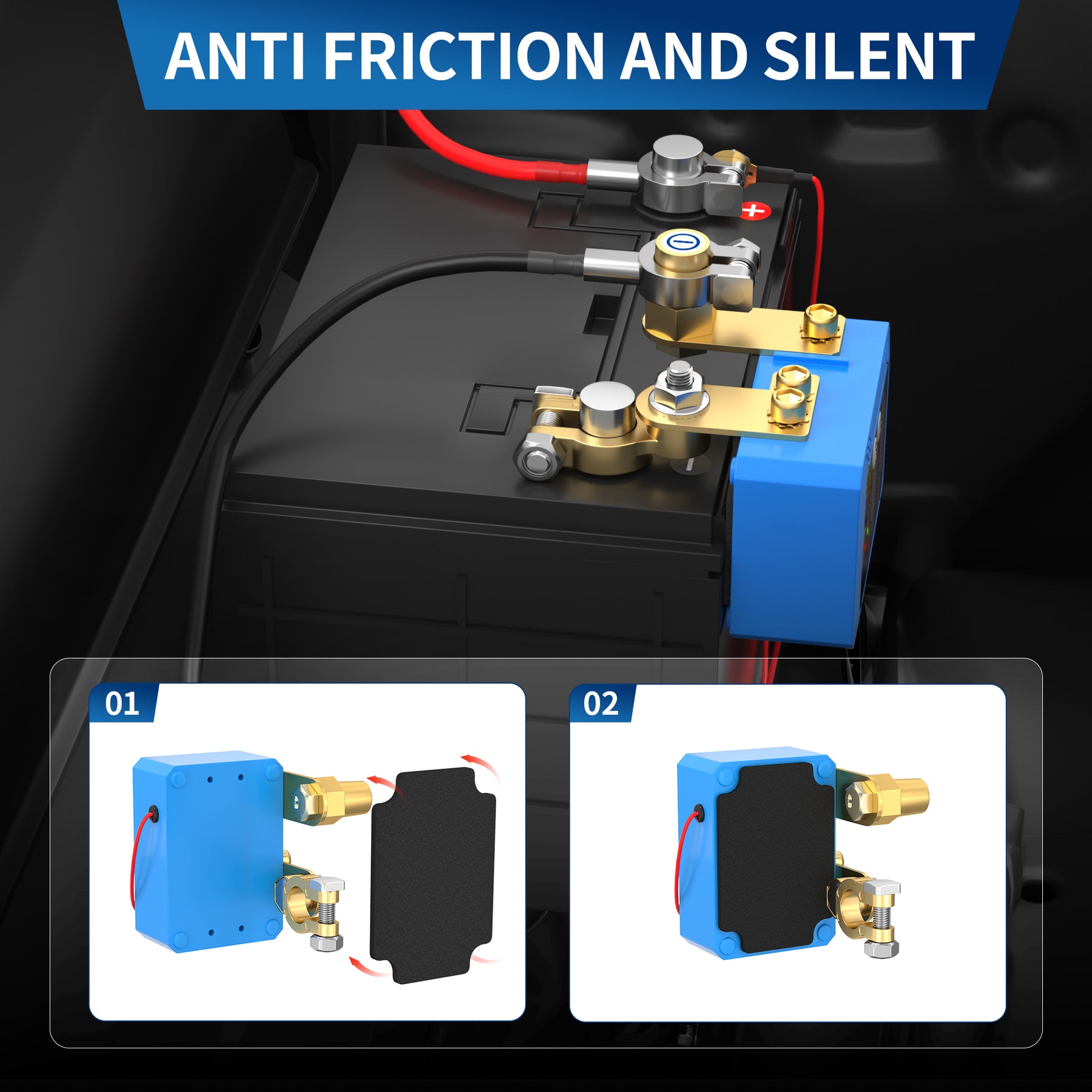 240A 12V/24V Side Mount Remote Battery Disconnect Switch with 1000A CC ...