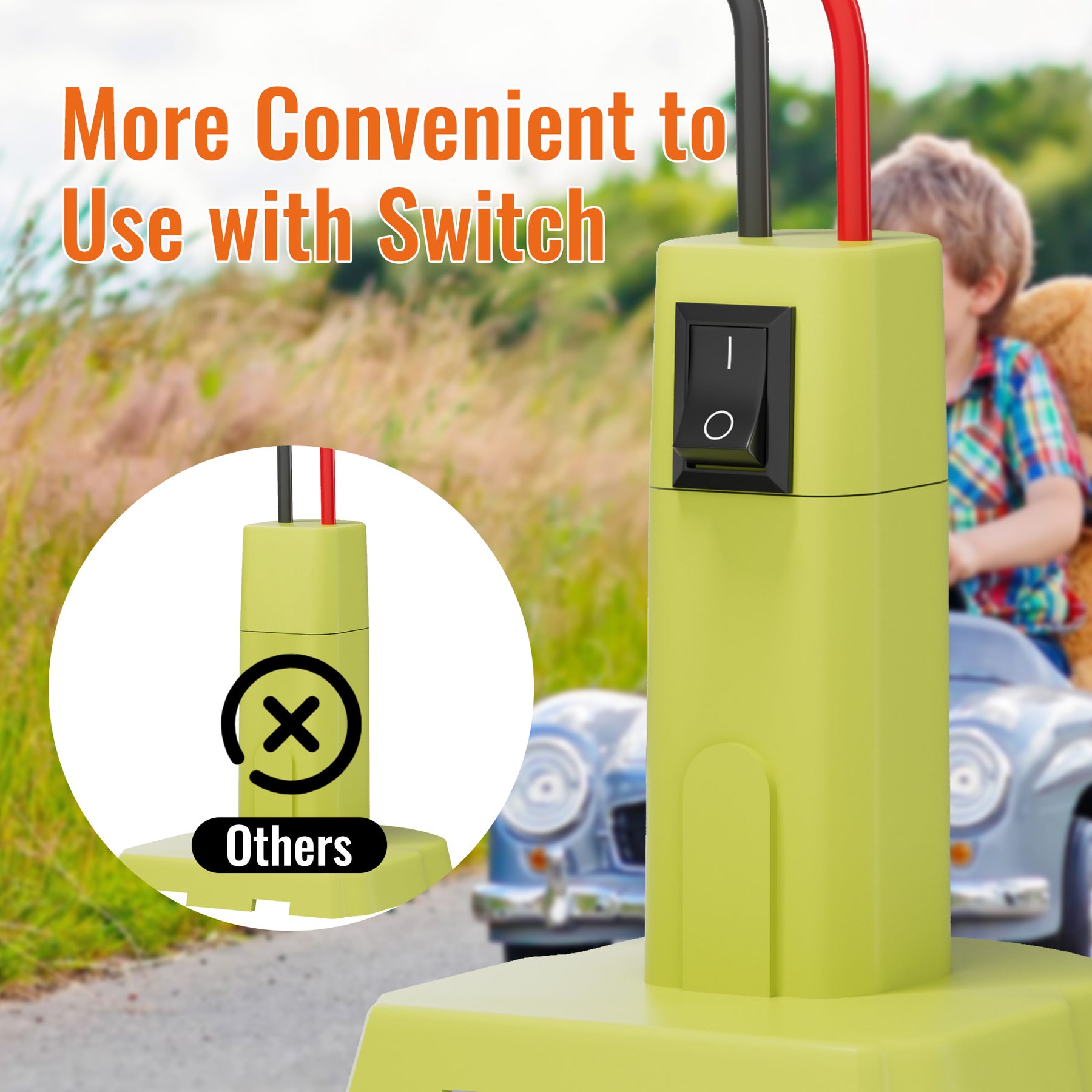 Ryobi 18V Batteries to Power Wheel Battery Adapter Kit with ON-OFF Swi ...