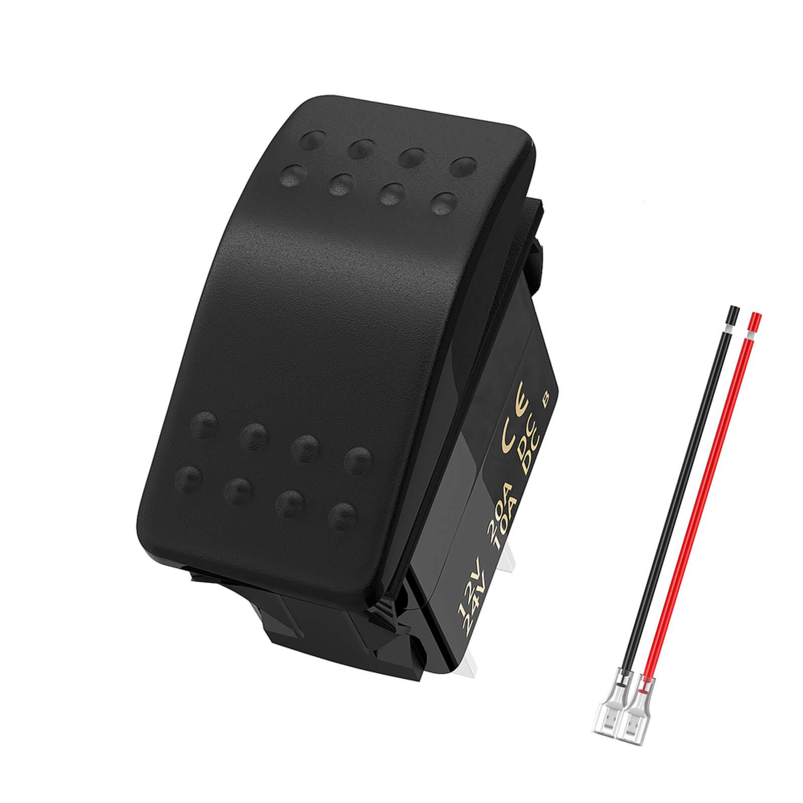 20A 12V RV Waterpoof SPST 2 PIN ON OFF Marine Rocker Switch – DAIER