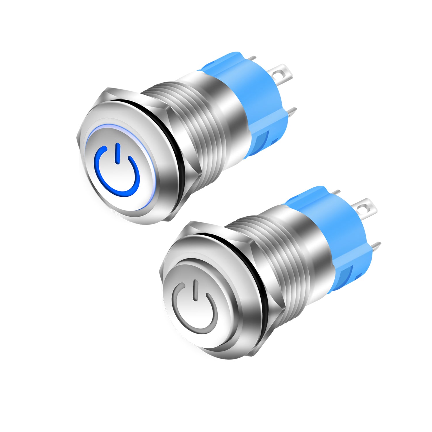 12V 12mm Waterproof Latching Push Button Switch with LED – DAIER